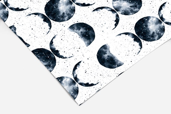 Watercolor Moon Space Contact Paper Peel and Stick Wallpaper - Etsy