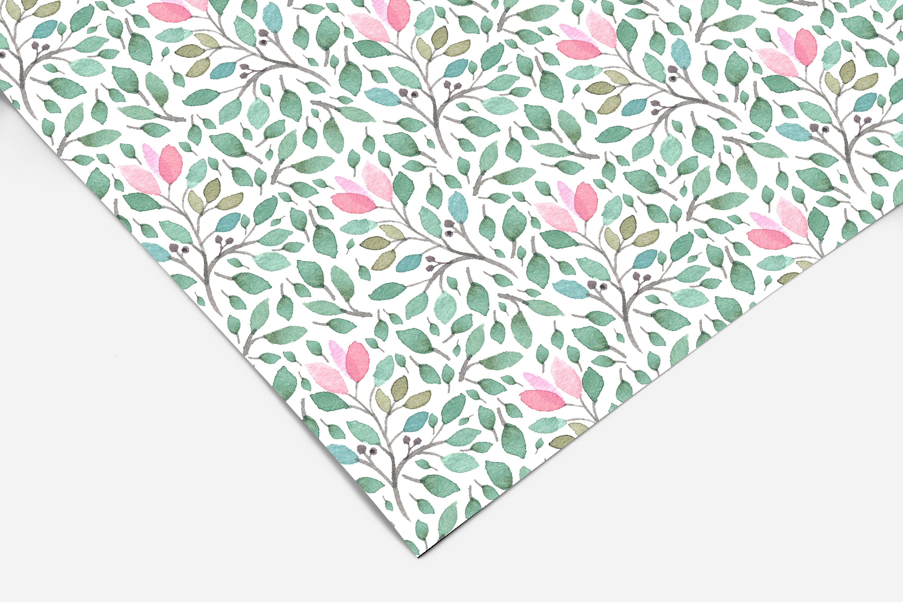 Green Pink Floral Contact Paper Peel and Stick Wallpaper - Etsy