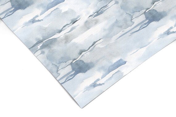 Watercolor Blue Paper Contact Paper Peel and Stick Wallpaper - Etsy