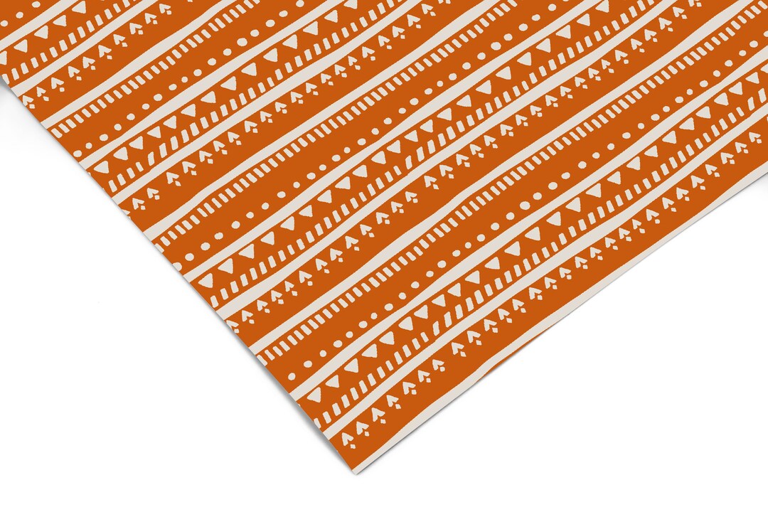 Burnt Orange Pattern Contact Paper | Peel and Stick Wallpaper ...