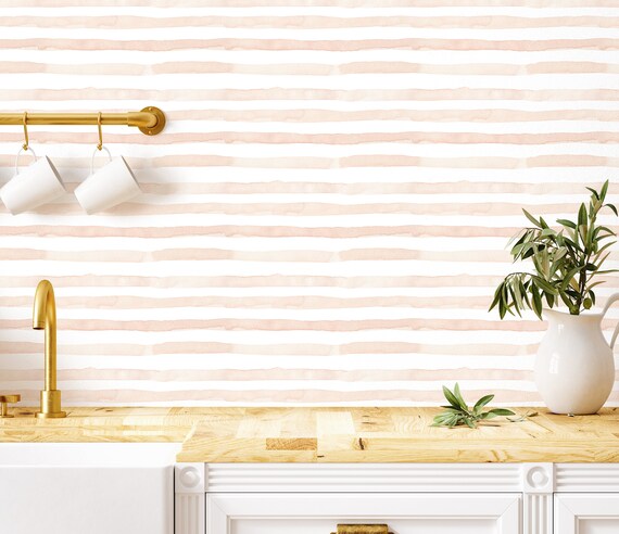 Washed Out Watercolor Wallpaper Wallpaper Peel and Stick | Etsy