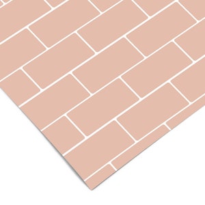 Pale Pink Subway Tile Contact Paper | Peel and Stick Wallpaper ...