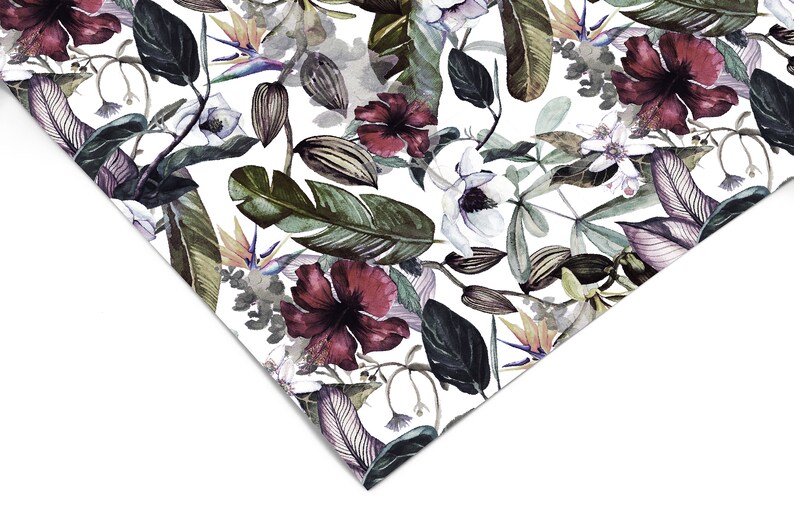 Moody Tropical Floral Contact Paper Peel and Stick Wallpaper - Etsy