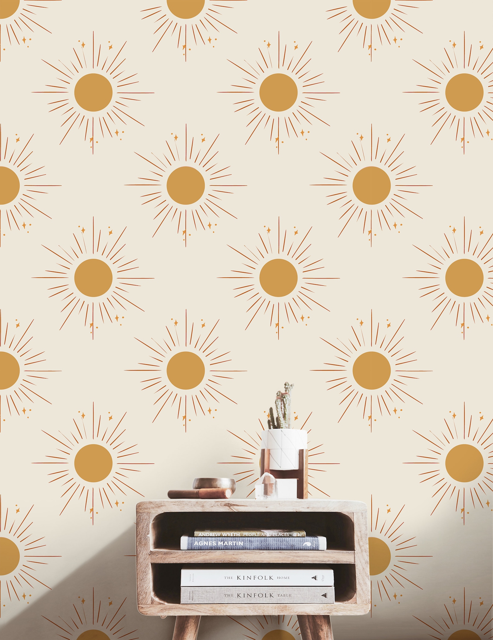 Boho Sun Wallpaper Peel and Stick Wallpaper Removable - Etsy