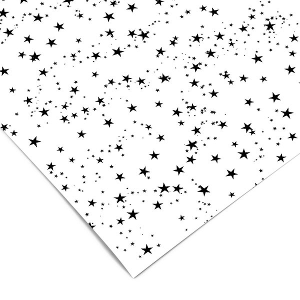 Paper Black and White Stars Wallpaper - Etsy