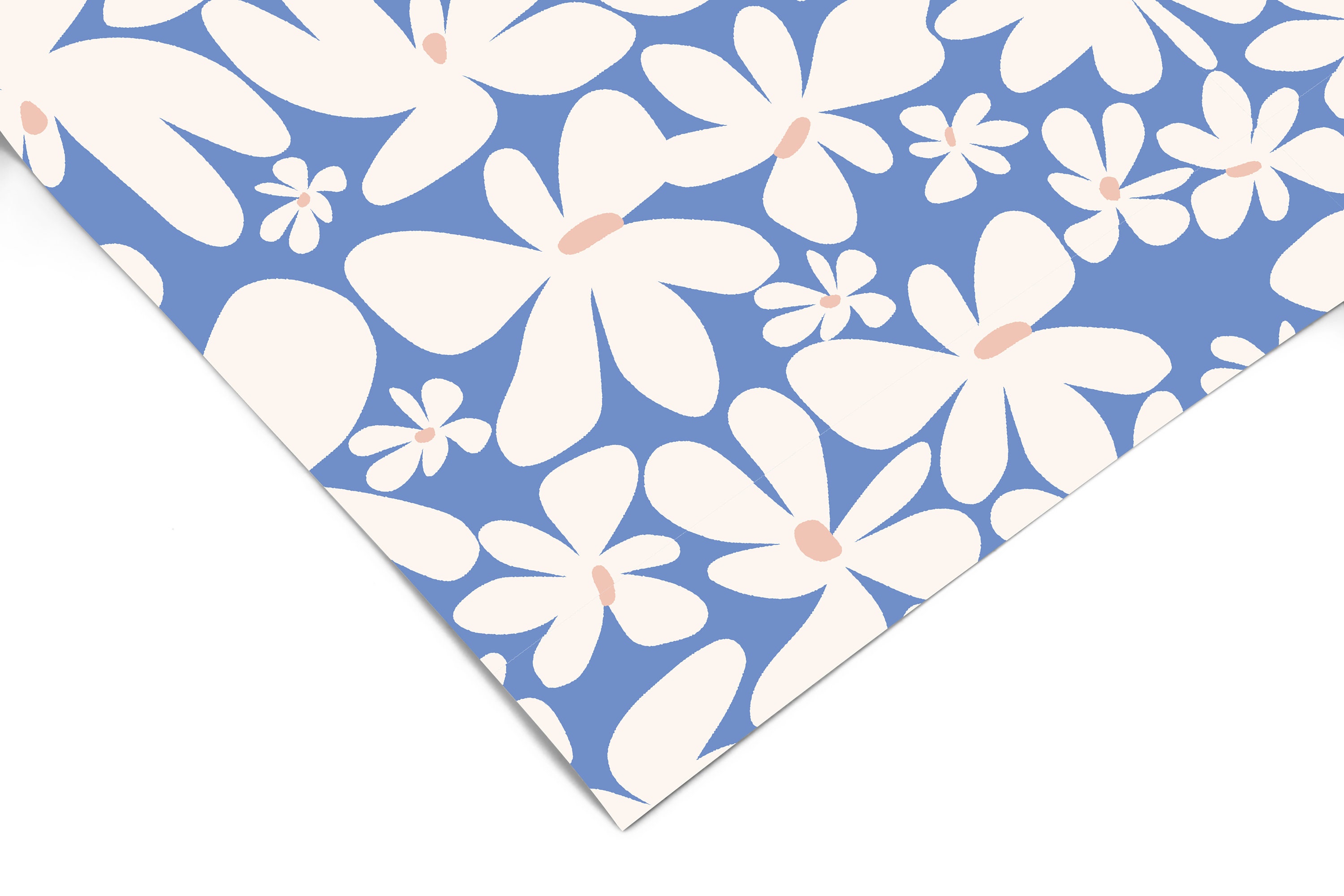 Blue Floral Retro Contact Paper Peel and Stick Wallpaper - Etsy