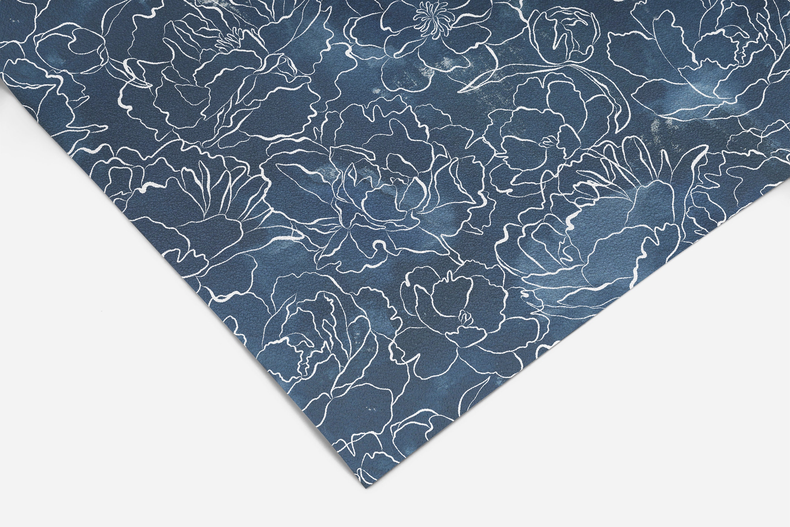 Navy Watercolor Floral Contact Paper Peel And Stick | Etsy