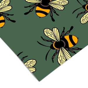 Wallpaper Peel and Stick Wallpaper Dark Green Bee Removable Wallpaper ...