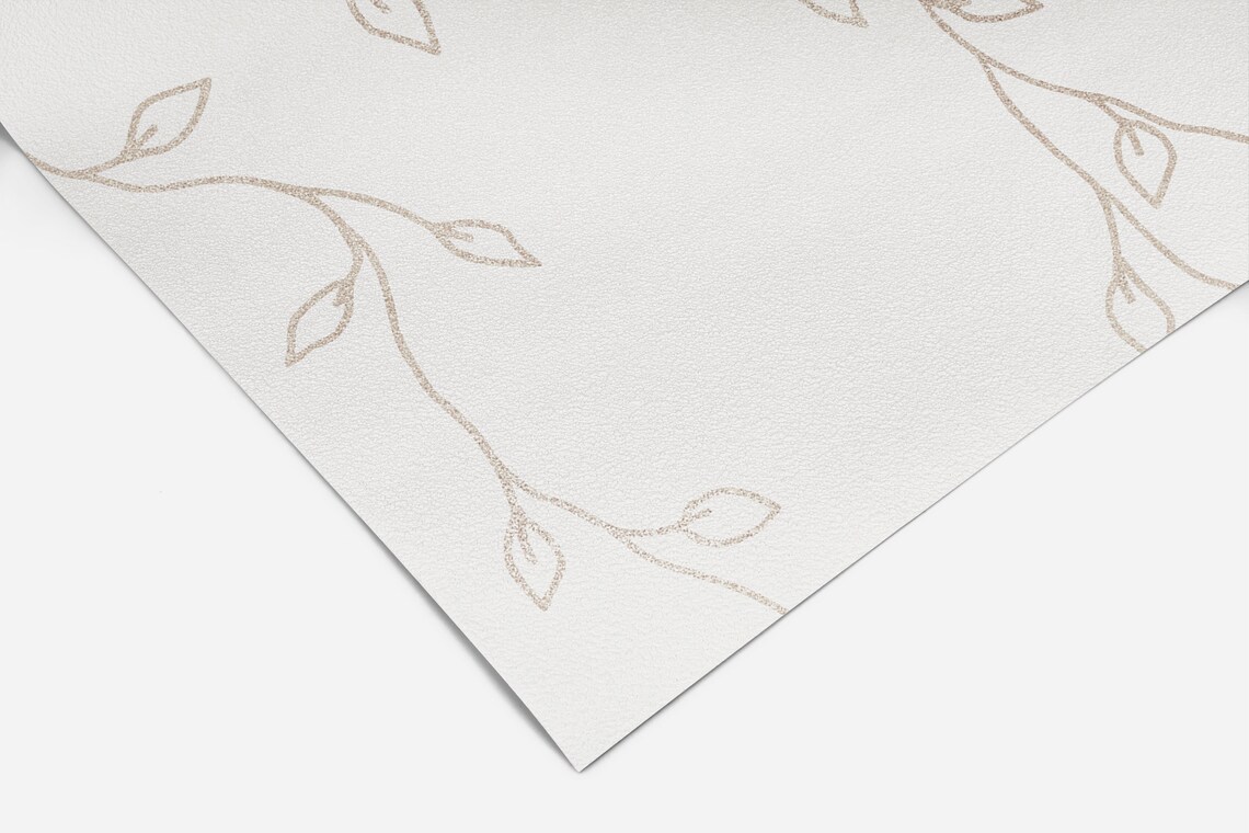 Ivory Floral Leaf Wallpaper Wallpaper Peel and Stick | Etsy