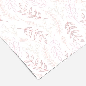 Pink Floral Outline Contact Paper | Peel and Stick Wallpaper ...