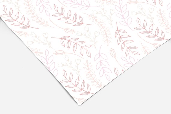Pink Floral Outline Contact Paper Peel and Stick Wallpaper - Etsy