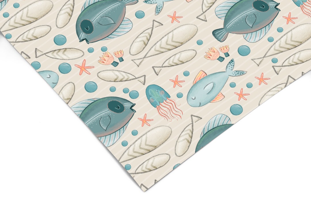 Fish Sea and Ocean Contact Paper | Peel and Stick Wallpaper | Removable ...