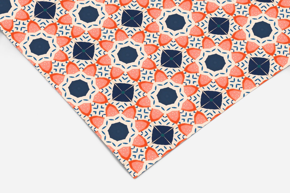 Colorful Tile Pattern Contact Paper Peel And Stick Wallpaper | Etsy