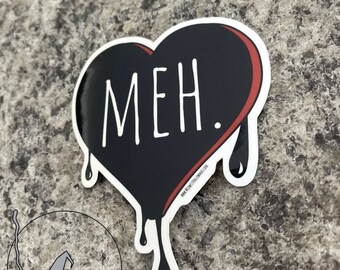 Meh Sticker - Etsy