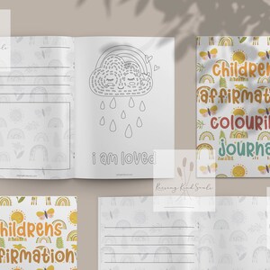 Calm Down Breathing Chart & Childrens Positive Affirmations Colouring ...