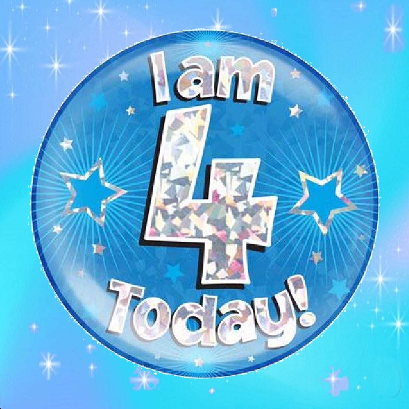 Age 4 4th Birthday Party decorations Blue Bunting & - Etsy.de