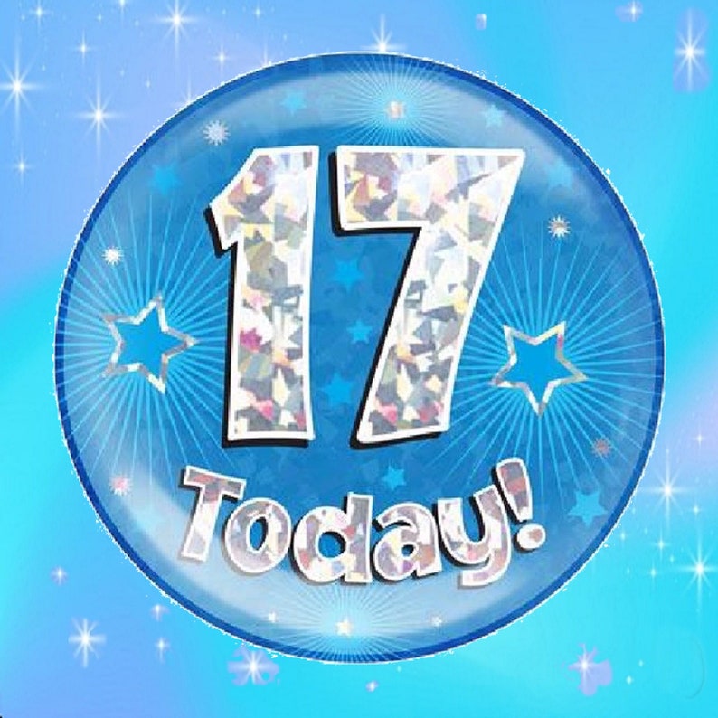 Age 17 Birthday Party Decorations Blue Bunting & Banners - Etsy UK