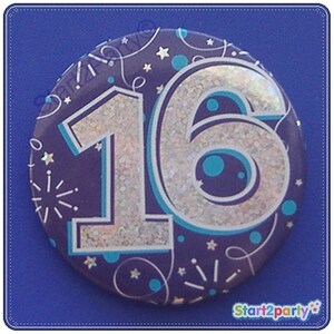 Age 16 Birthday Party Decorations - Blue - Bunting & Banners Balloons ...