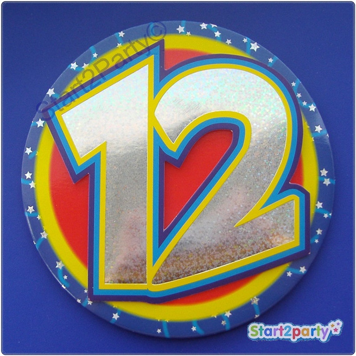 Age 12 Birthday Party decorations Blue Bunting & Banners | Etsy