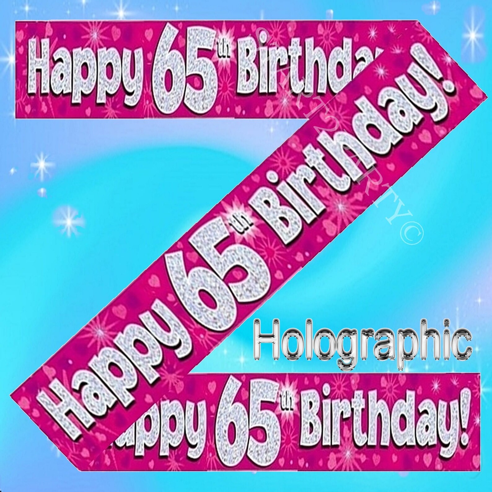 Age 65 Birthday Party Decorations Pink Bunting & Banners - Etsy