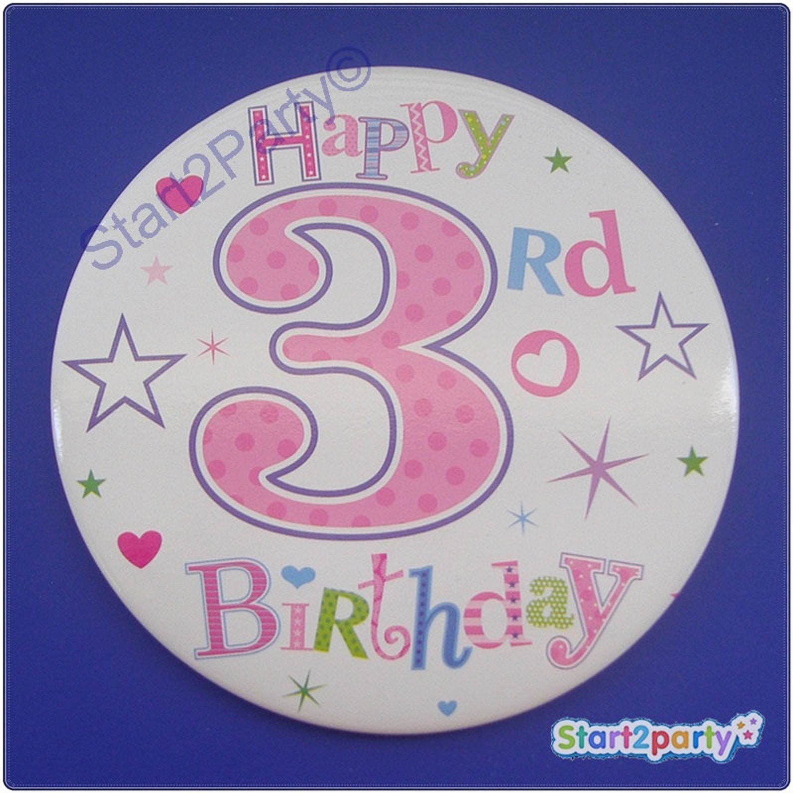 Age 3 3rd Birthday Party decorations Pink Bunting & Banners - Etsy.de