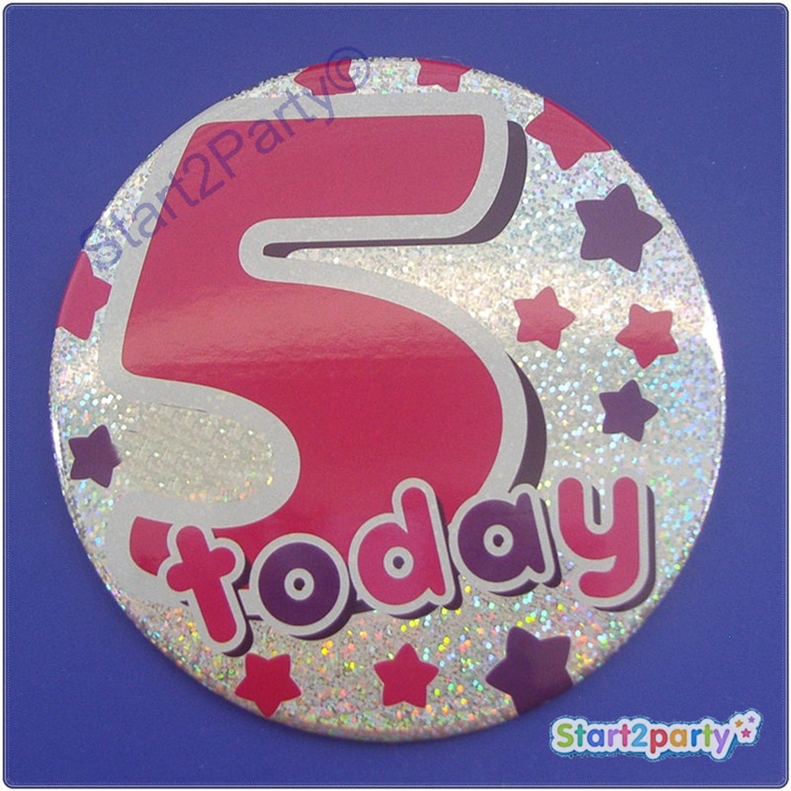 Age 5 5th Birthday Party Decorations Pink Bunting & Banners | Etsy