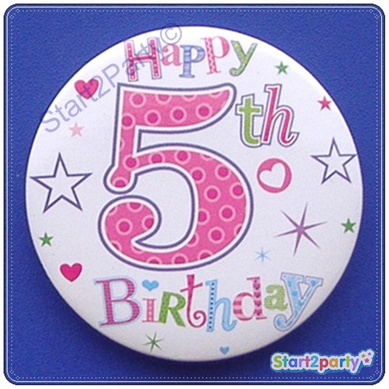 Age 5 5th Birthday Party Decorations Pink Bunting & Banners | Etsy