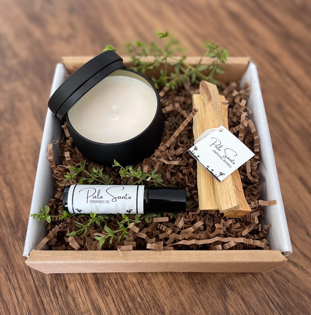 Palo Santo Gift Box | Comforting Gifts, Self Care Gifts, Spa Gifts ...