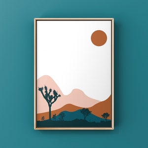 Joshua Tree Graphic Art Print - Etsy