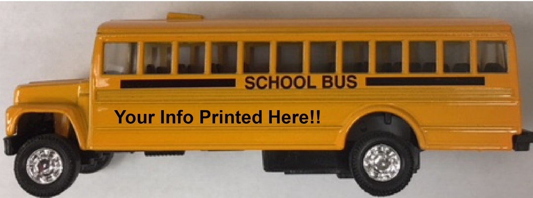 Personalized School Bus Toy Set - Die Cast Metal, Pull Back Motor - 72 ...