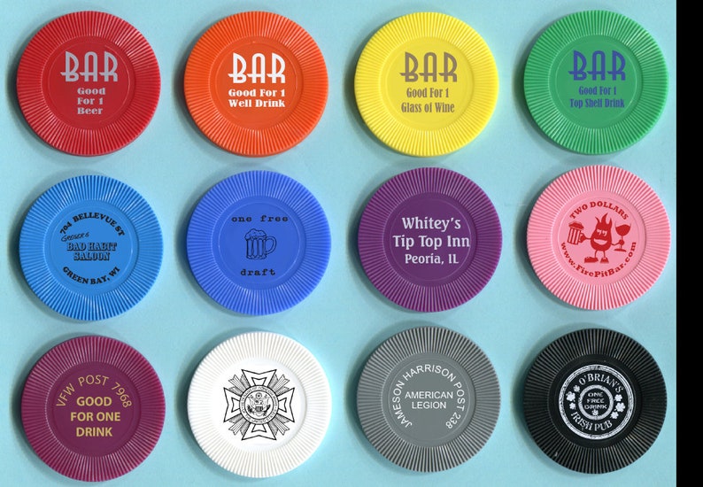 Custom Imprinted Tokens 1000 Pcs With 1 Color Imprint on 1 Side - Etsy