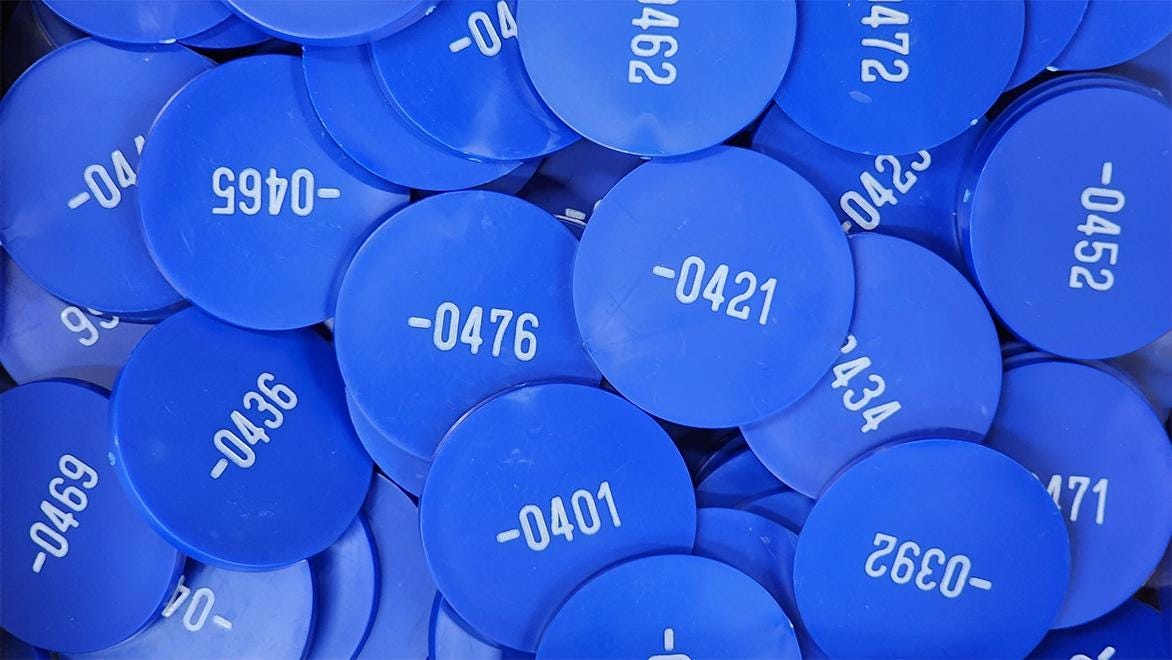 Raffle Drum Kit Small Size Raffle Drum W/ Numbered Tokens Complete Set ...