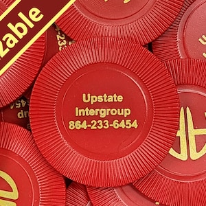 AA Tokens 300 Pcs., Alcoholics Anonymous Chips, Customizable Plastic ...