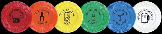 1000 Pcs. Drink Tokens 1-9/16 40mm Diameter - Etsy