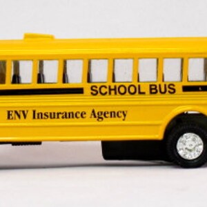 Personalized School Bus Toy Set - Die Cast Metal, Pull Back Motor - 12 ...