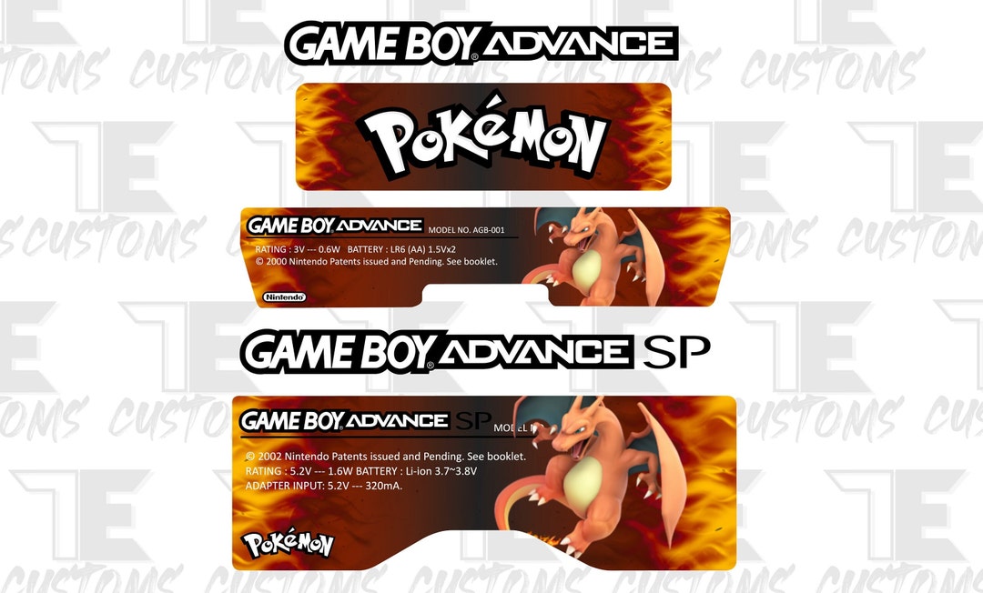 Game Boy Advance/advance SP Decal - Charizard (pokémon) - Etsy