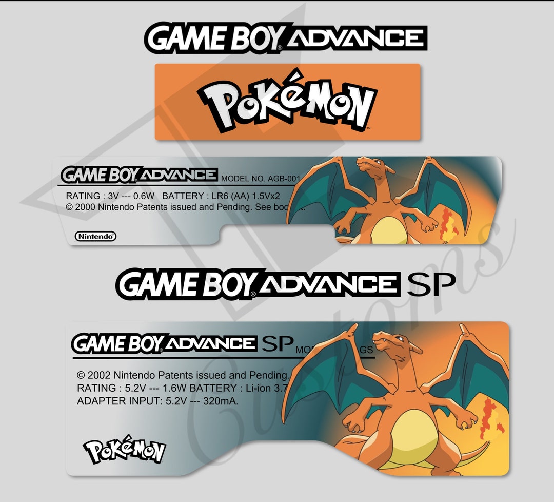 Game Boy Advance/advance SP Decal Charizard pokémon - Etsy