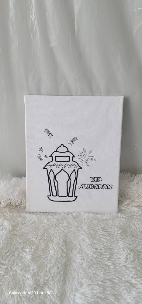 Islamic Paint Kit,kids Paint Canvas,kids Eid Gift,ramadan Gift, Eid ...