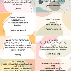 Hadith Cards 16 Hadith Flash Card Ramadan Kids Activity - Etsy