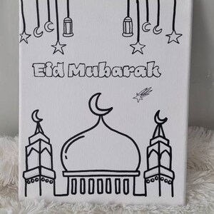 Islamic Paint Kit,kids Paint Canvas,kids Eid Gift,ramadan Gift, Eid ...