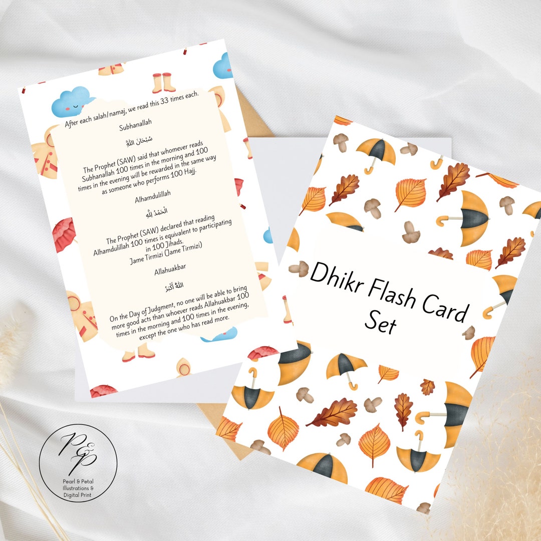 Dhikr Card,9 Dhikr Flash Card, Ramadan Kids Activity, Muslim Kids, Kids ...