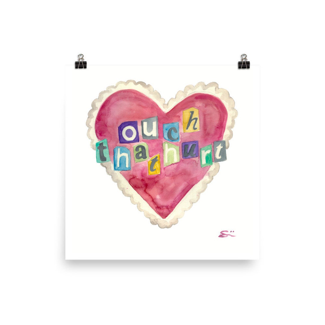 Ouch That Hurt Watercolor Print - Etsy