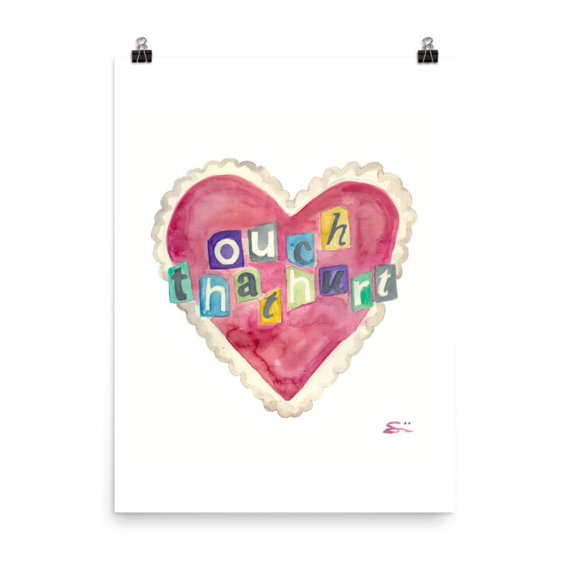 Ouch That Hurt Watercolor Print - Etsy