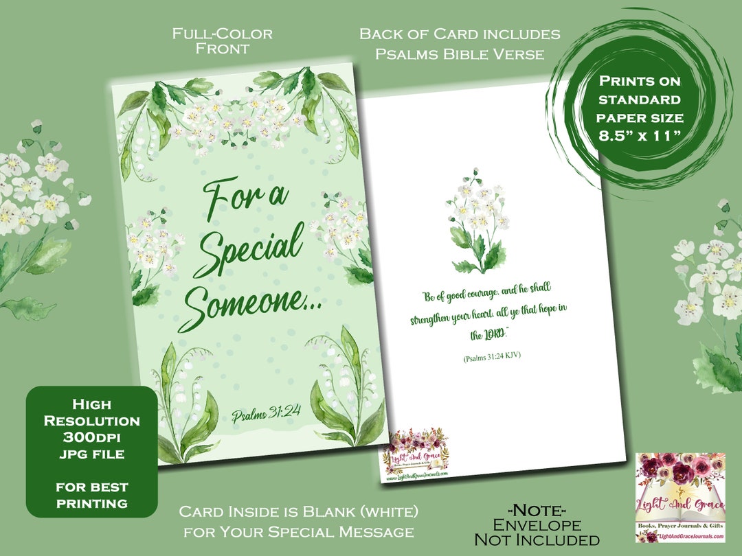 Digital Printable 4" X 6" Greeting Card | Special Someone | Instant ...