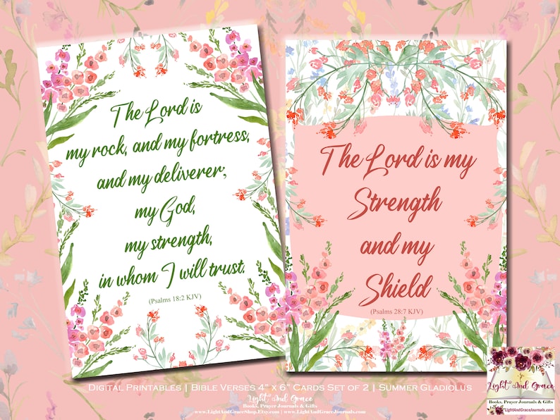Christian Digital Paper | Faith Scrapbook Bible Verse Ephemera Cards ...