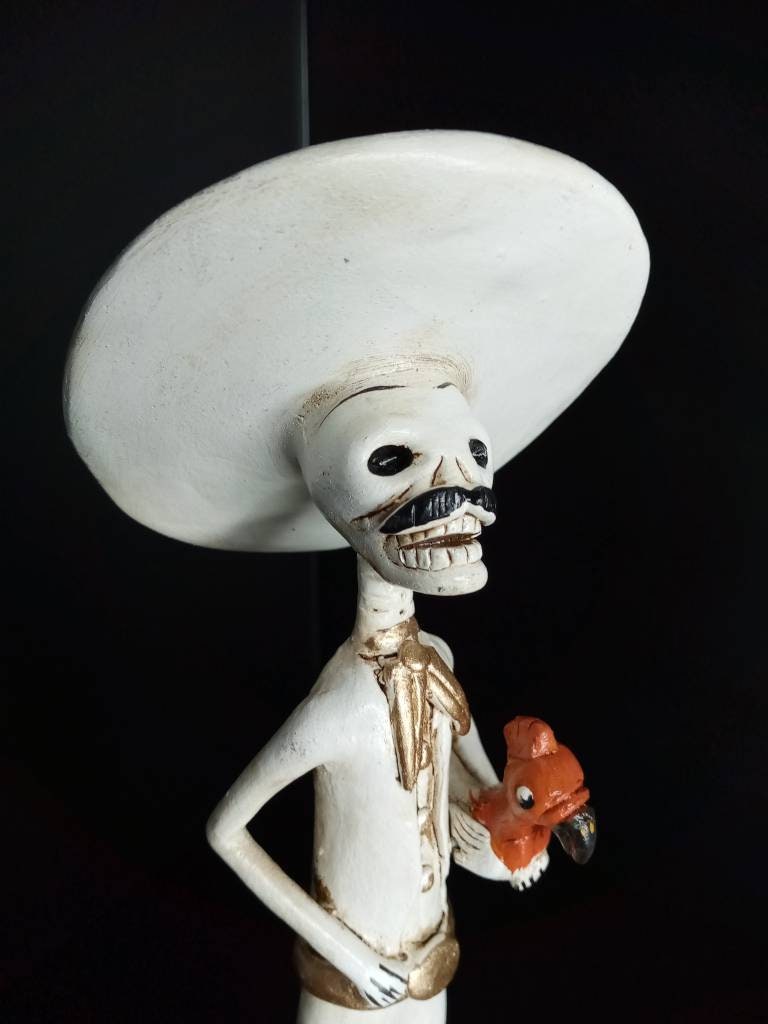 Charro with rooster Day of the Dead Mexican Skull coco | Etsy