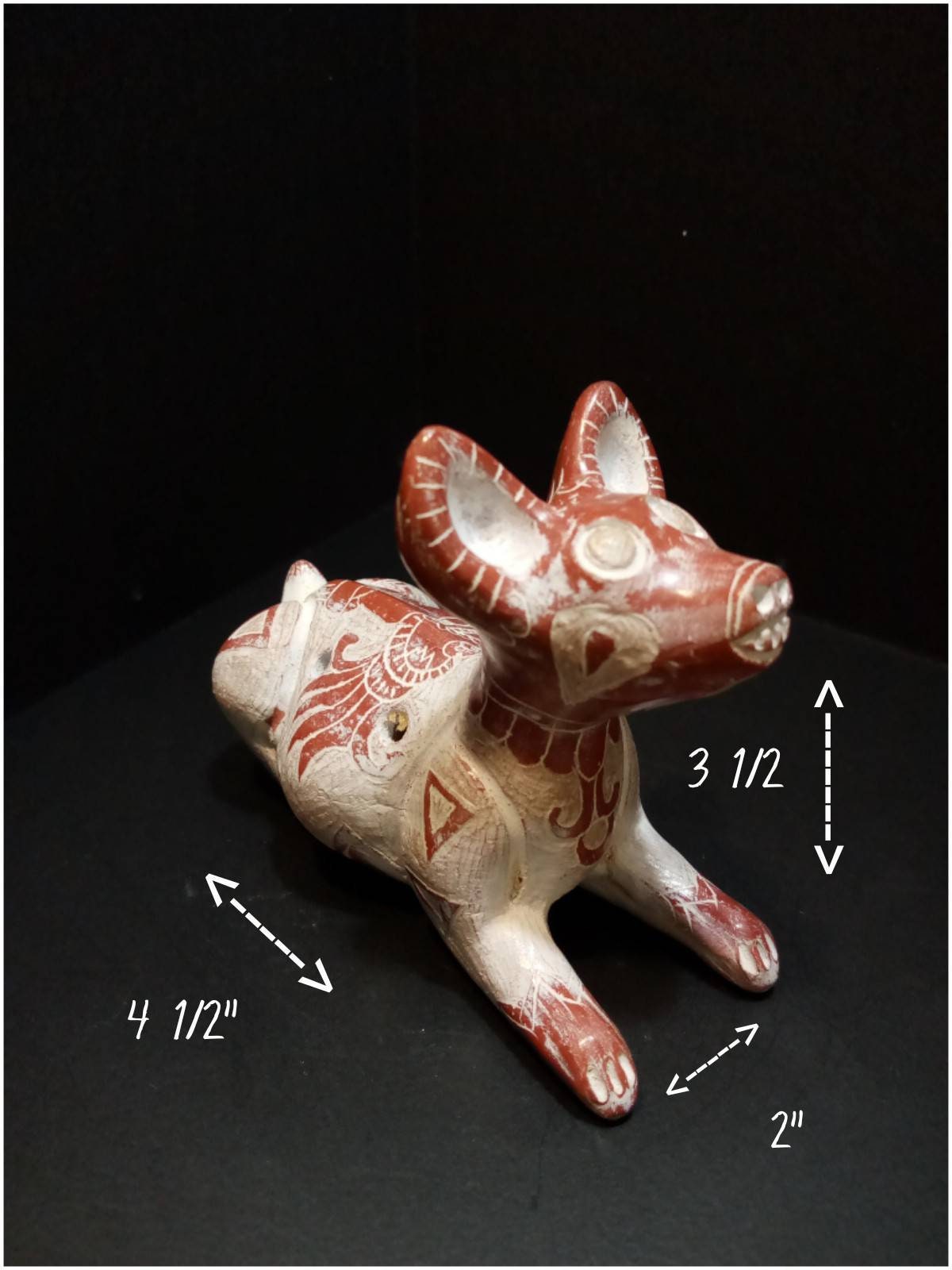 Dog Flute, #4, Maya, Aztec, Xoloitzcuintle, Replica, Hand Painted ...