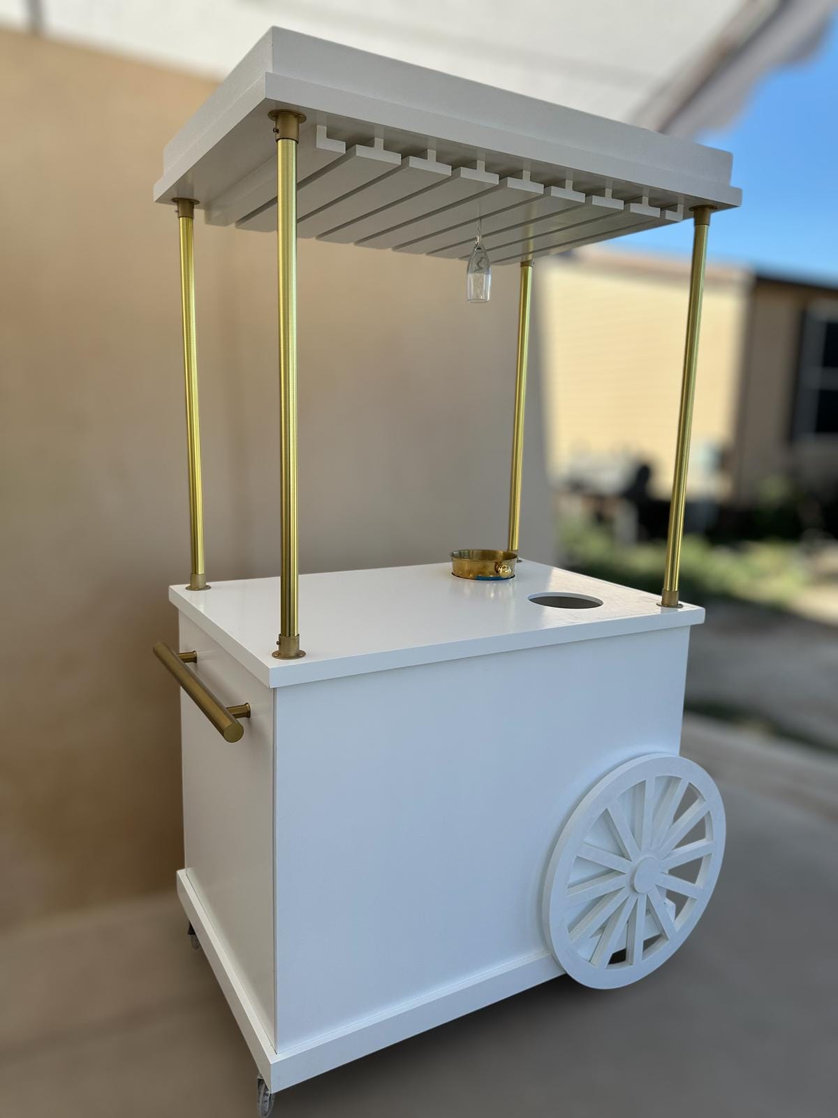 Foldable Snack Cart With Canopy: Custom Colors, Shelves, and Glass Rack ...