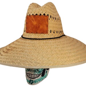 Custom Straw Hat, Personalize Your Straw Hat Custom Leather Patches ...