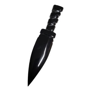 Obsidian Dagger, Obsidian Letter Opener, Aztec Tecpatl, Black Obsidian ...